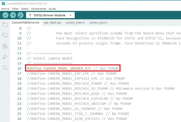 ESP32-Wrover CAM Video Streaming Web Server