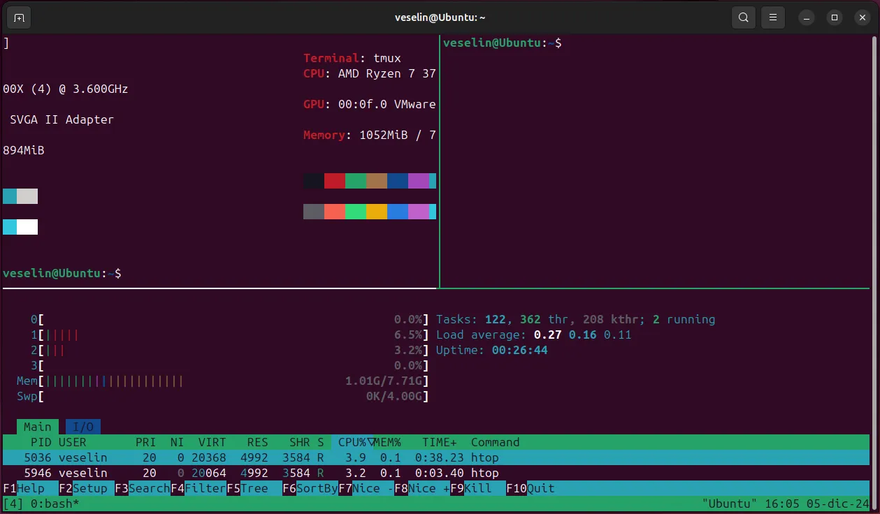 Guía básica para usar tmux: Multiplexa tu terminal como un profesional